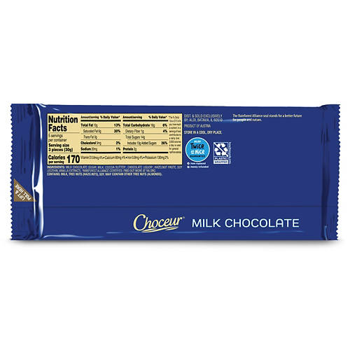 Choceur Milk Chocolate Bar, 5.29 oz